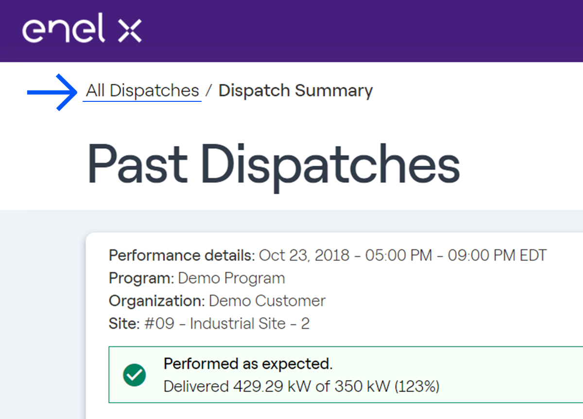 How to View Past Dispatches – Enel North America
