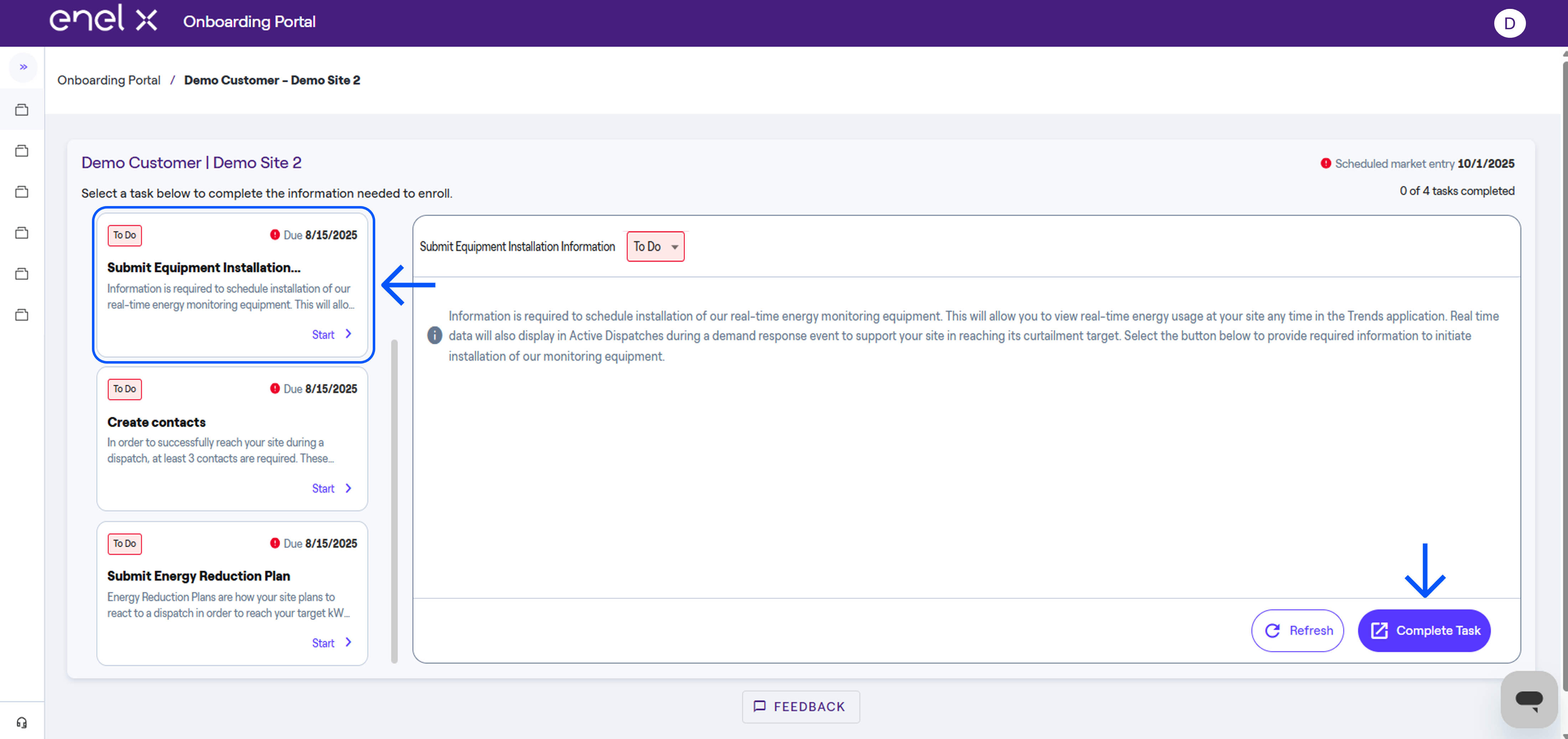 Onboarding Portal: Submit Equipment Installation Information – Enel ...
